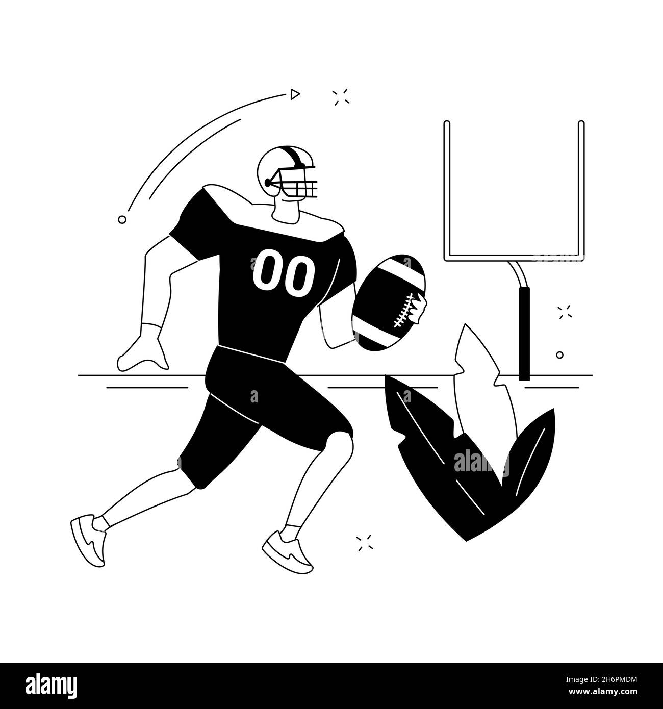American football abstract concept vector illustration Stock Vector ...