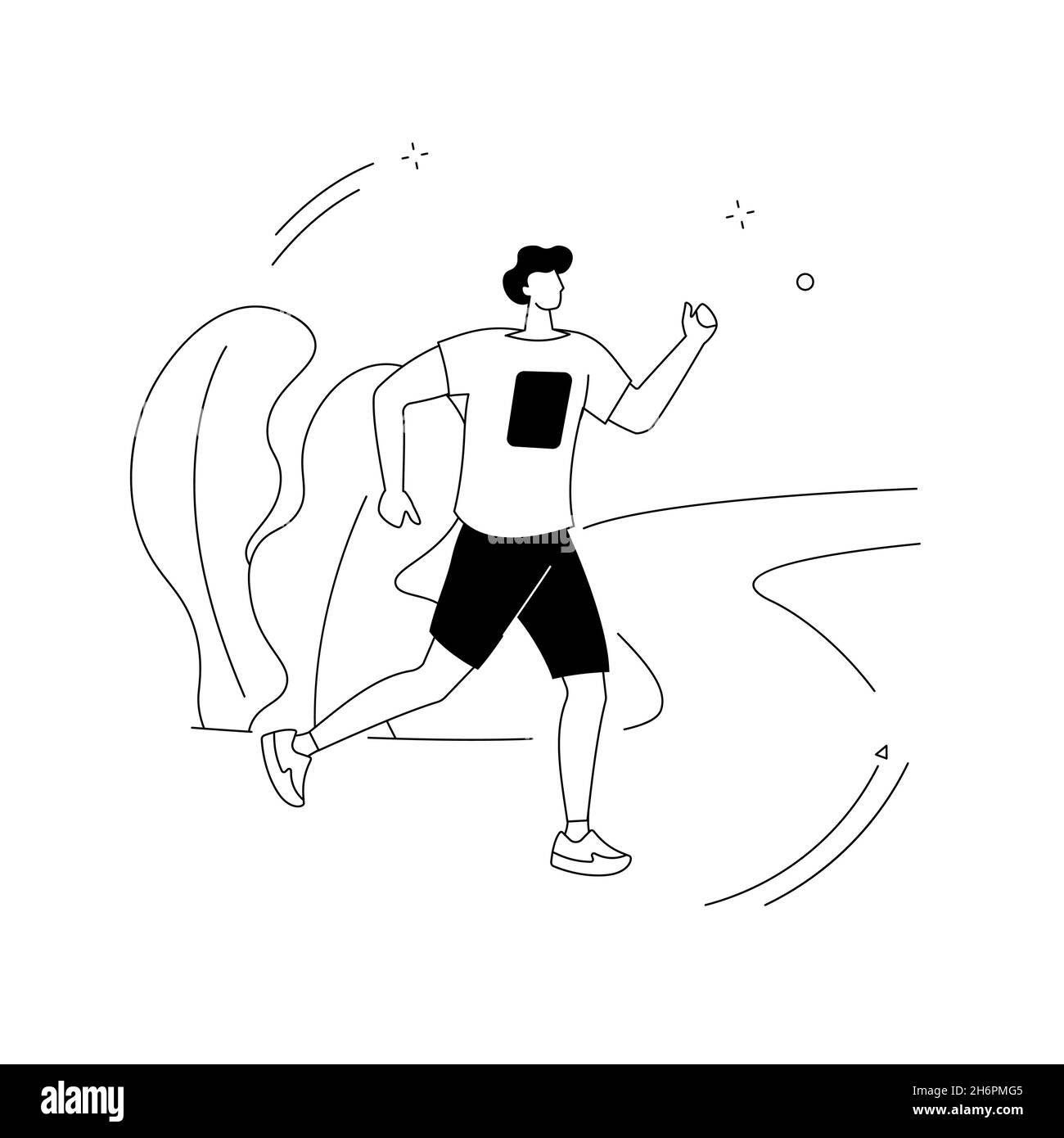 Running abstract concept vector illustration Stock Vector Image & Art ...