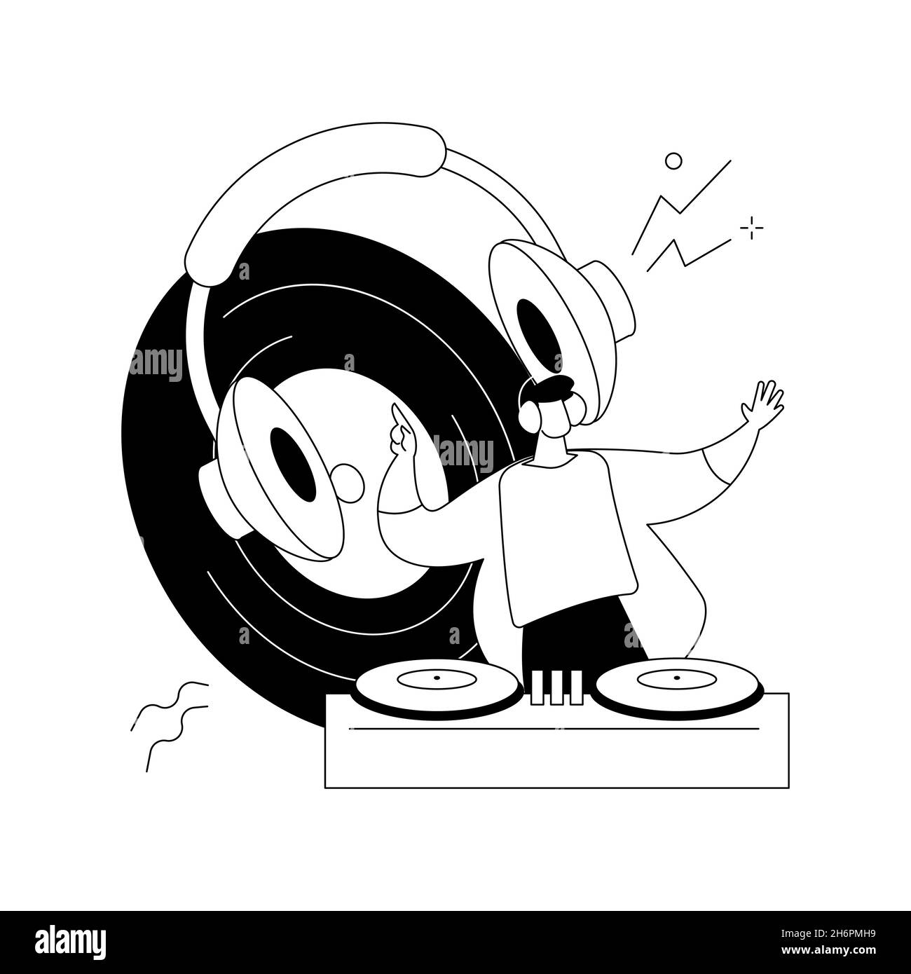 Silent disco abstract concept vector illustration Stock Vector Image ...
