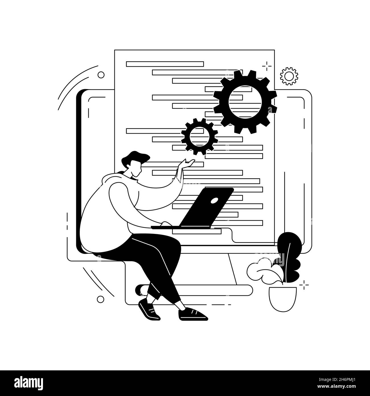Back end development abstract concept vector illustration Stock Vector ...