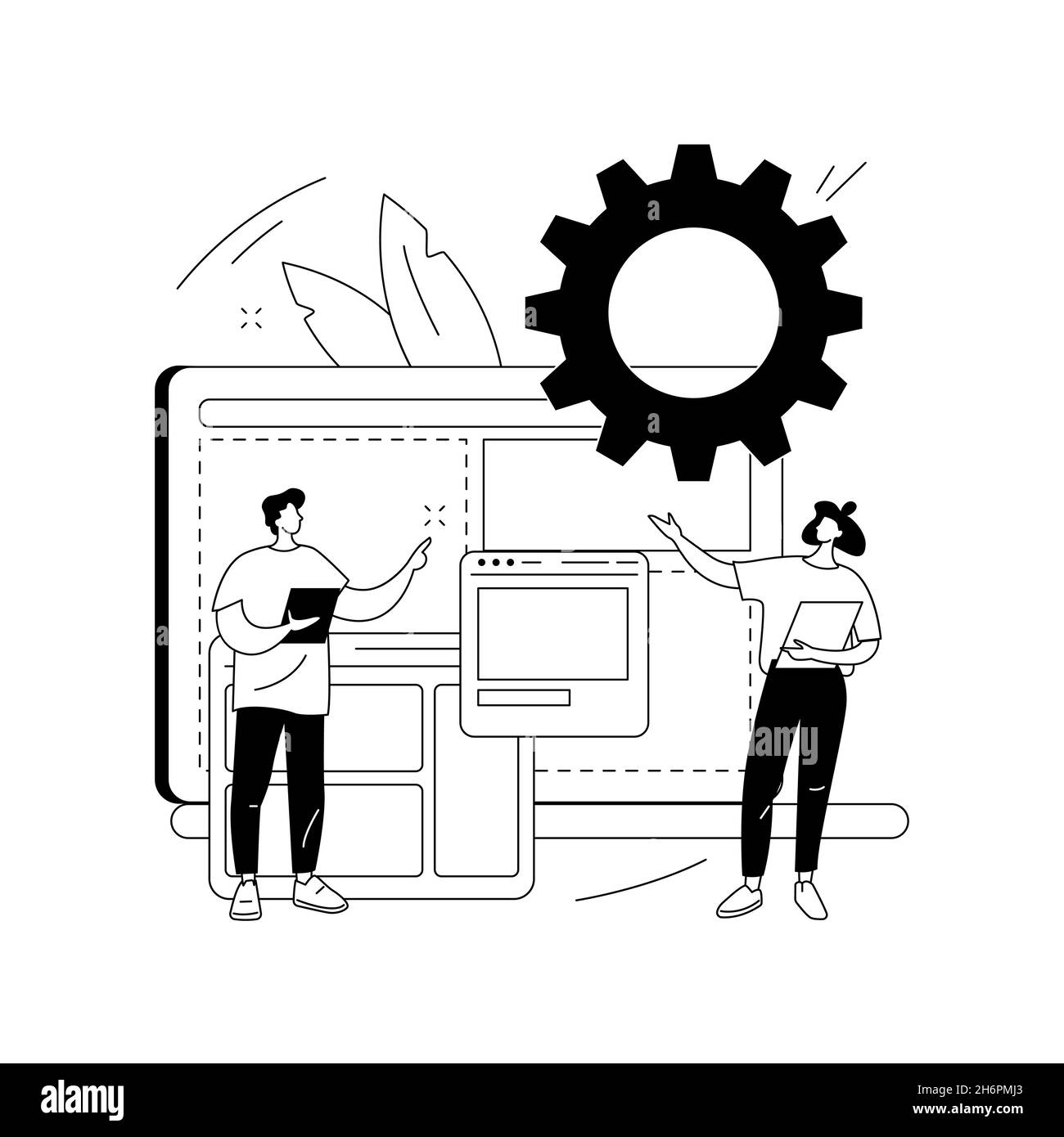 Website Development Abstract Concept Vector Illustration Stock Vector