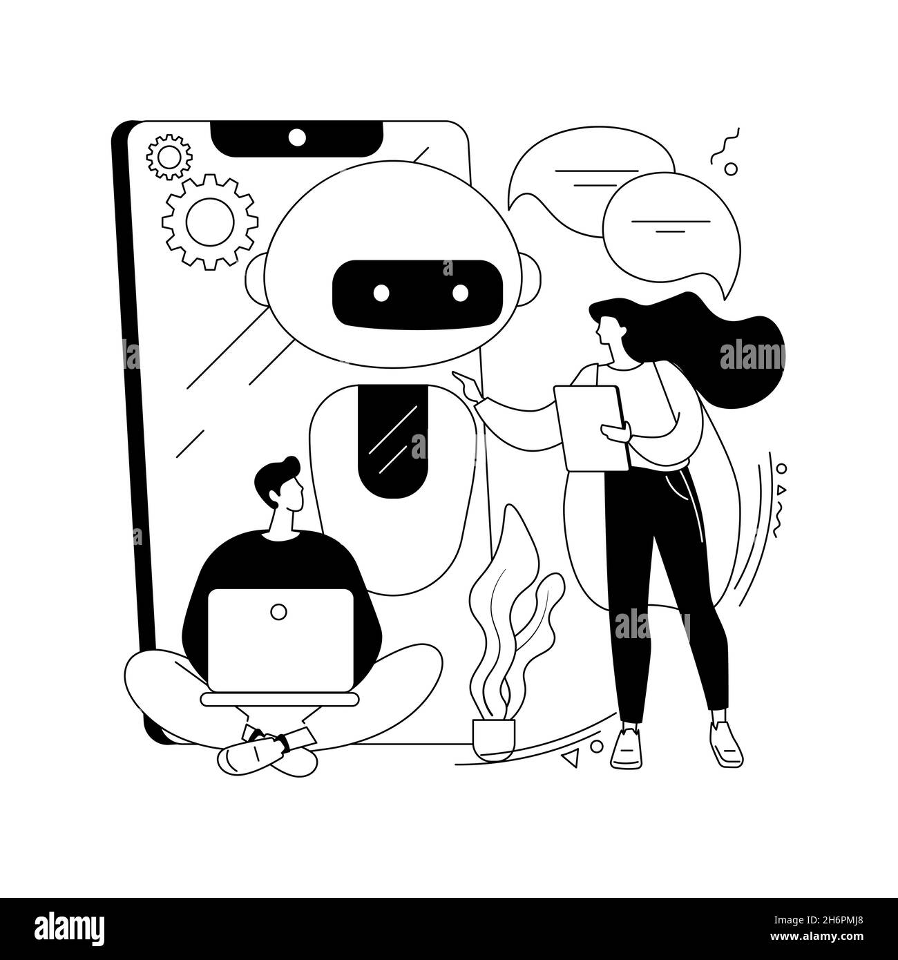 Chatbot app development abstract concept vector illustration Stock ... Chatbot app development abstract concept vector illustration Stock ...