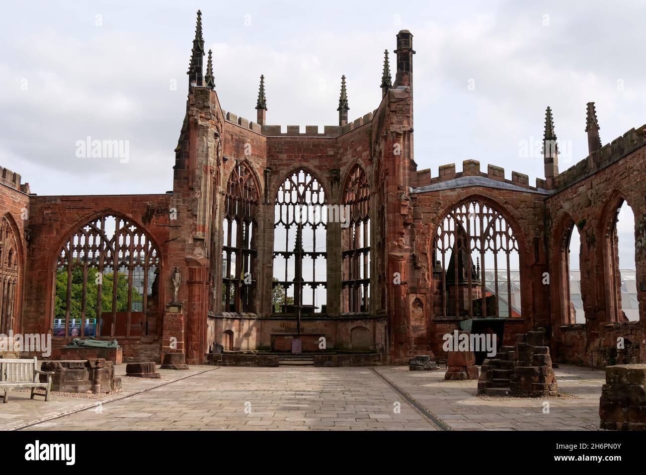 the Altar of the ruined Coventry Cathedral, Cathedral Church of Saint ...