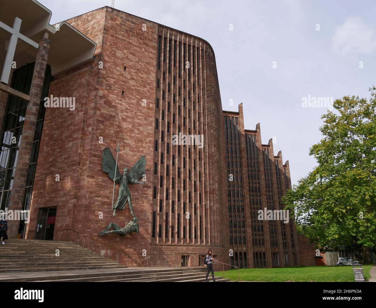 St Michael's Victory over the Devil (1958), bronze sculpture by Jacob ...