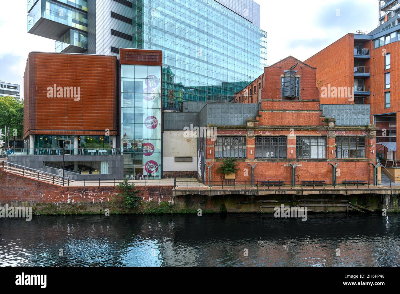 The Spinningfields area of Manchester, bordered by the River Irwell. On ...