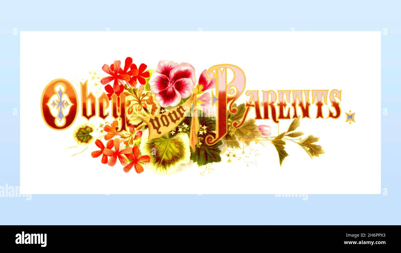 Obey your parents hi-res stock photography and images - Alamy