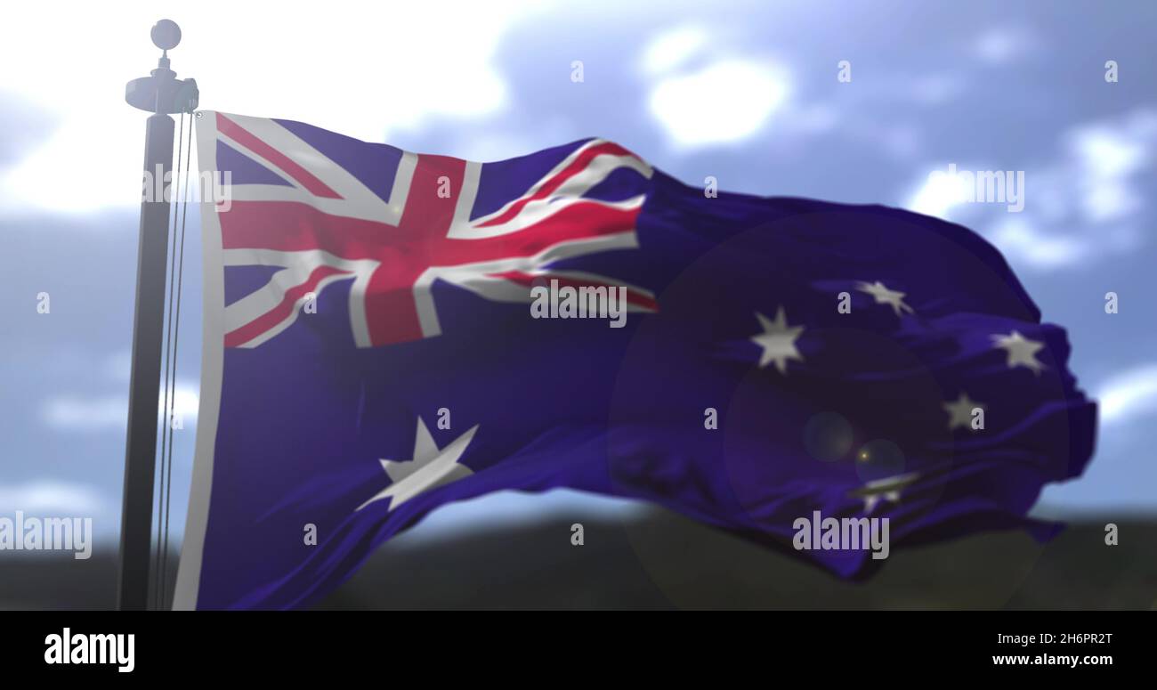 Australia national flag. Australian country waving flag. Politics and ...