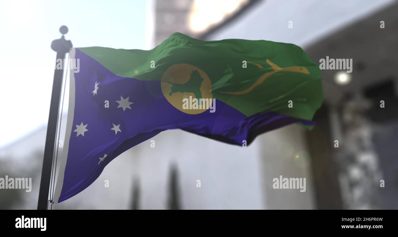 Christmas Island waving national flag 3D illustration Stock Photo - Alamy