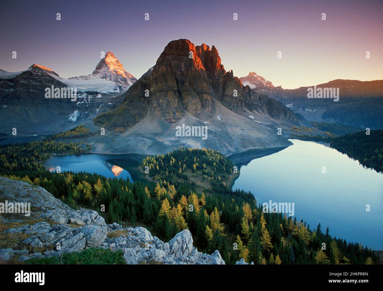 Mount Assiniboine and Cerulean Lake, Mount Assiniboine Provincial Park ...