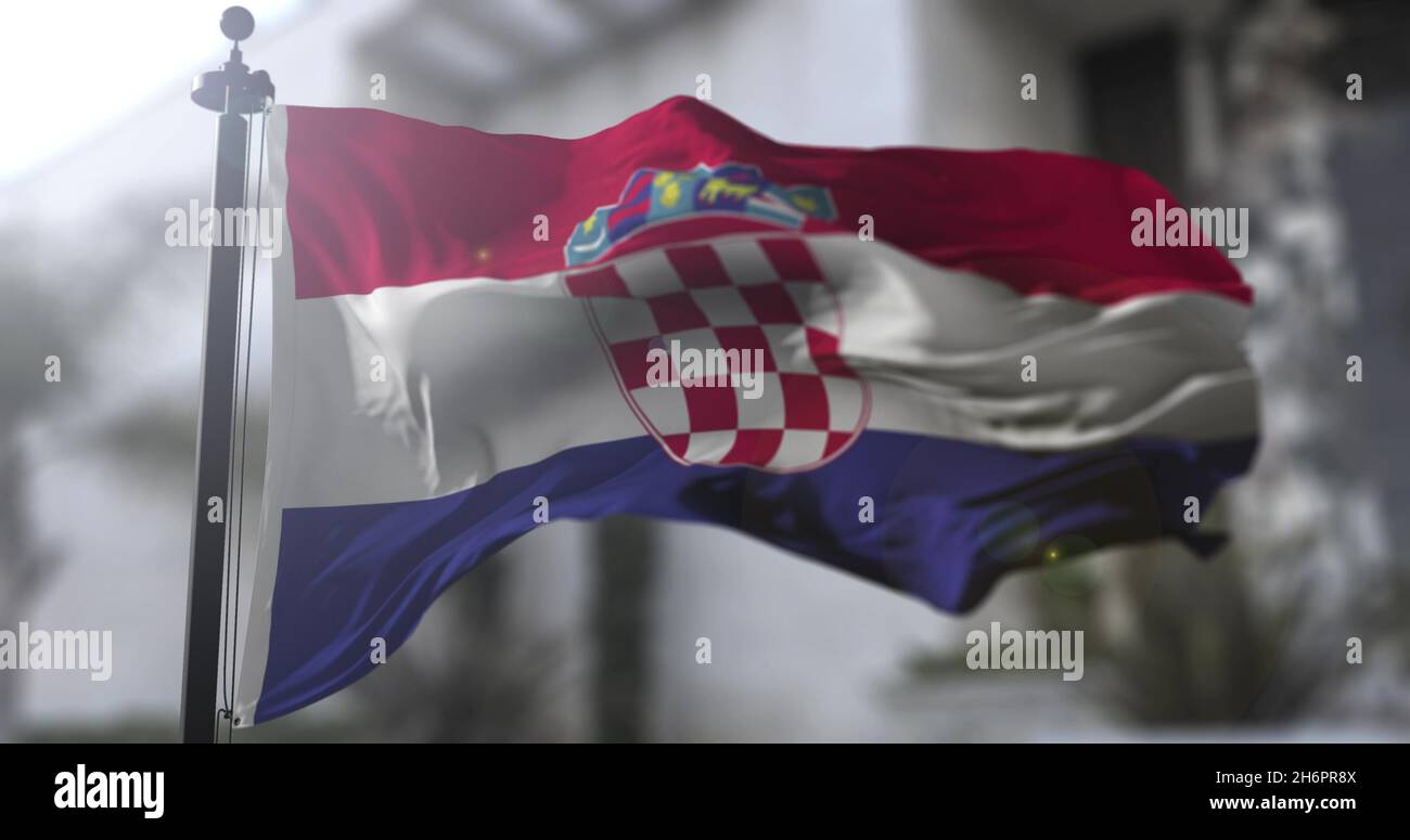Croatia national flag. Croatian country waving flag. Politics and news ...