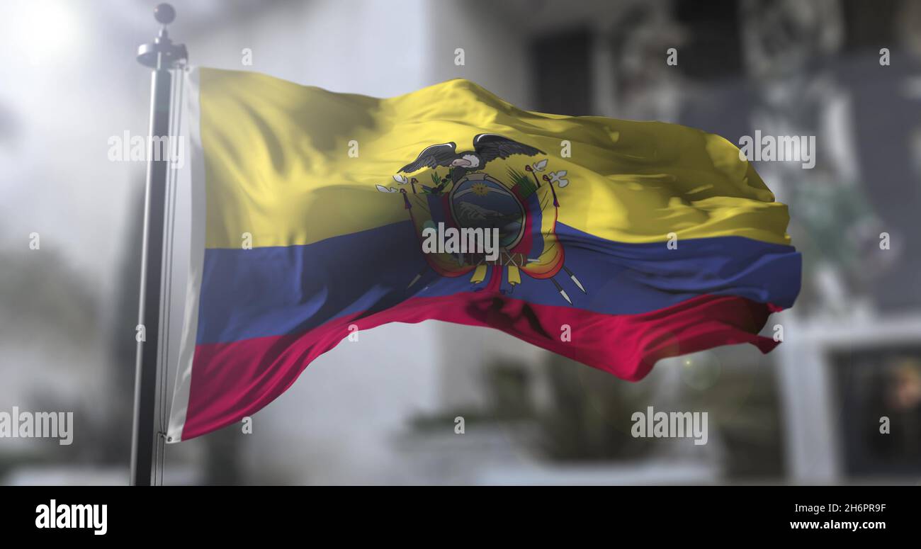 Ecuador national flag. Ecuador country waving flag. Politics and news ...