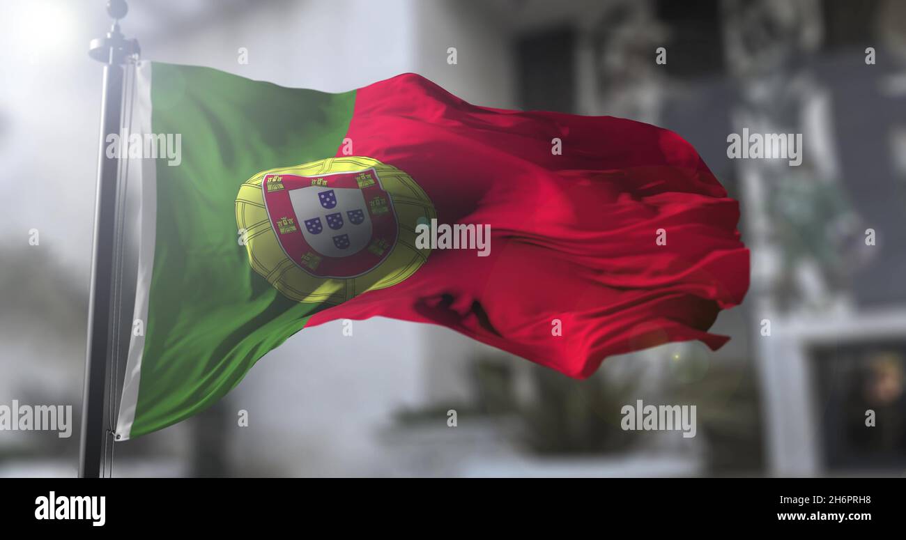 Portugal national flag. Portuguese country waving flag. Politics and ...