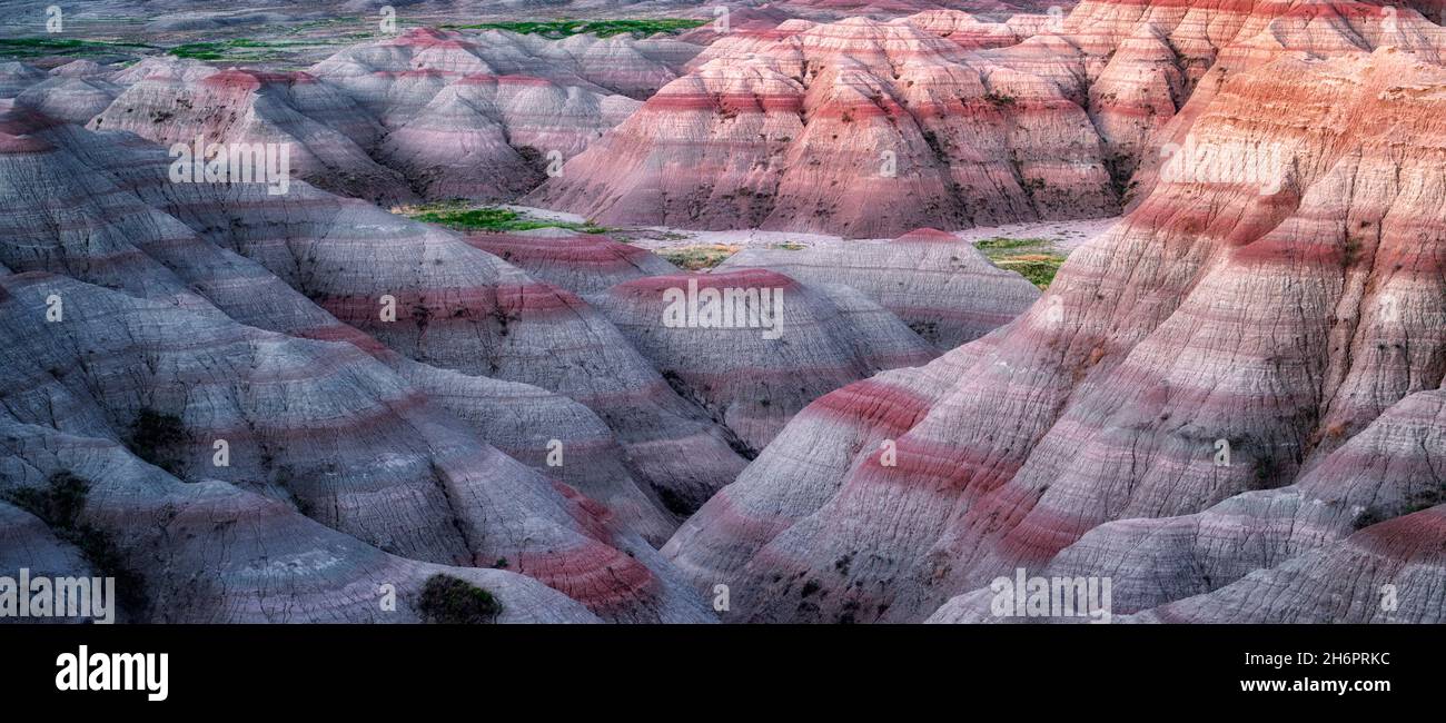 Colorful formations in Badlands National Park, South Dakota Stock Photo ...