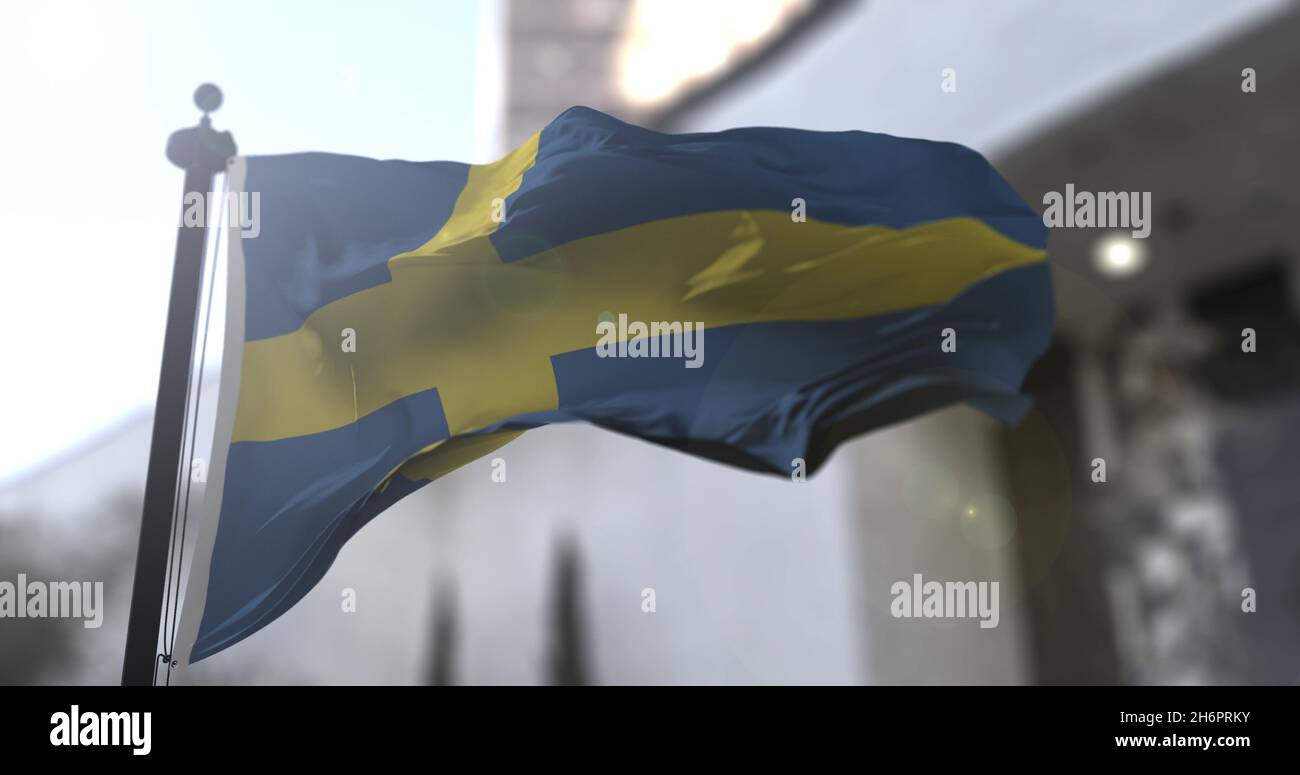 Sweden national flag. Swedish country waving flag. Politics and news ...