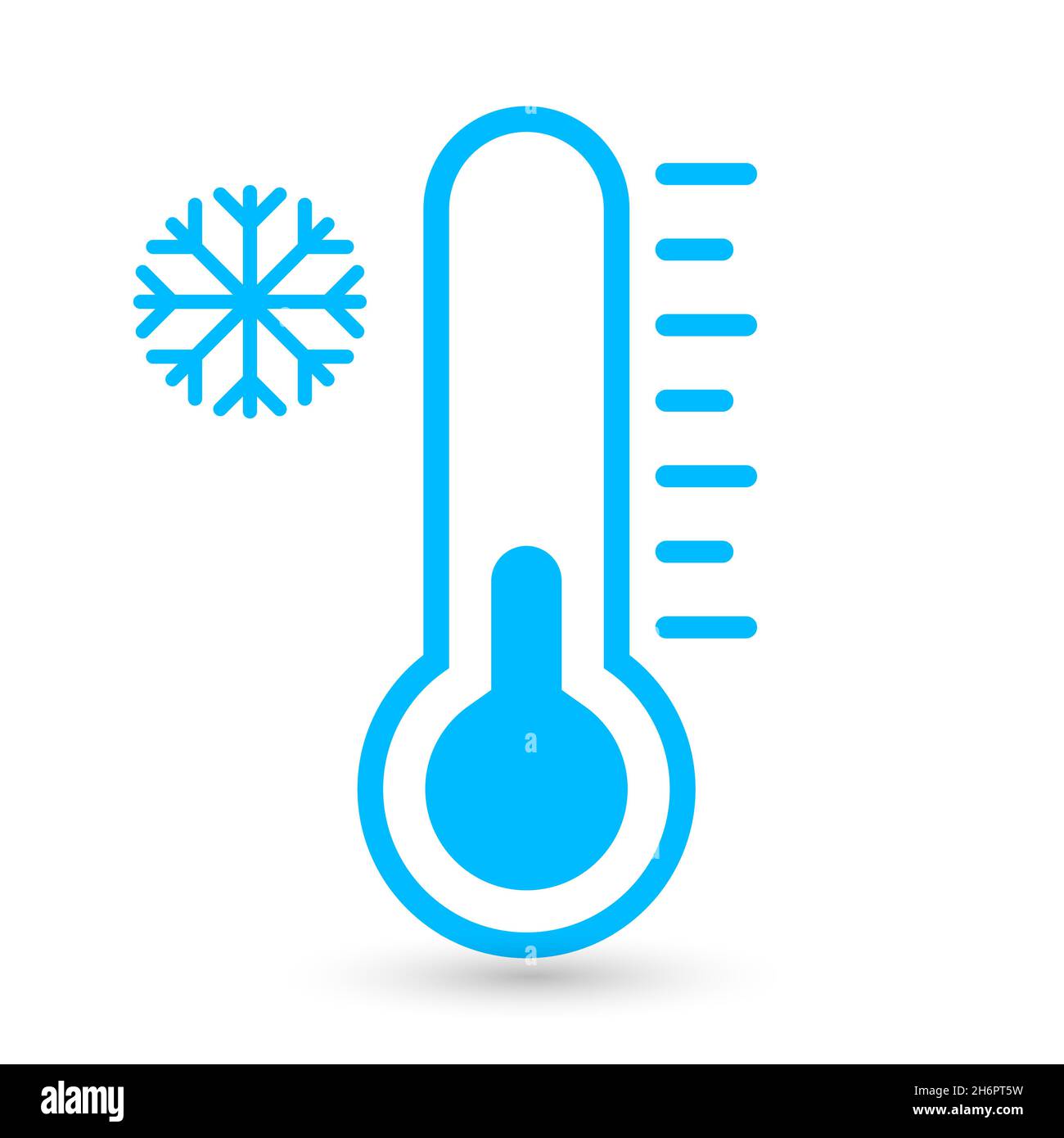 Cold weather thermometer icon. Vector illustration on white background ...