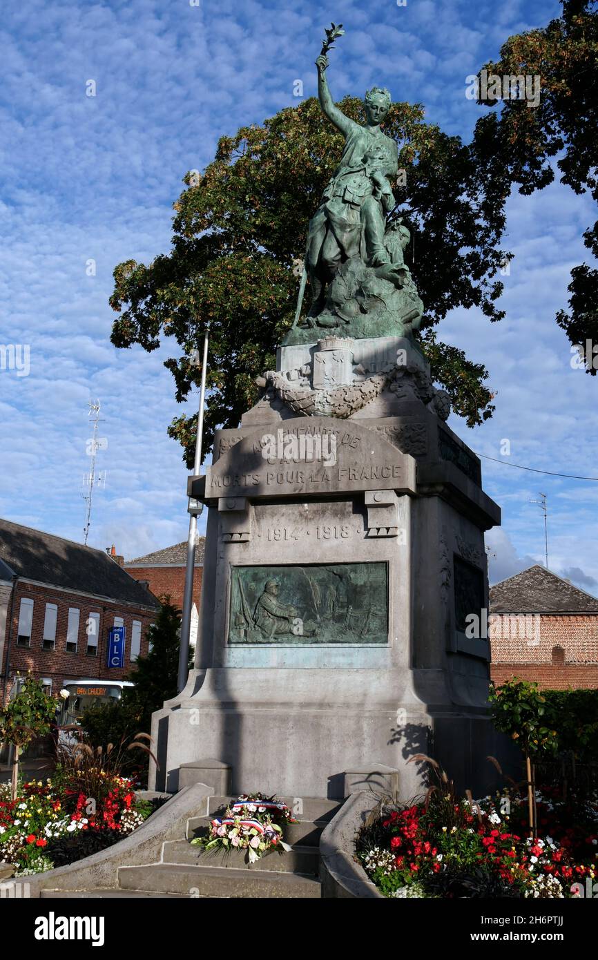 Caudry town War memorial,,Caudry,Nord deparment, Nord-Pas-de-Calais ...
