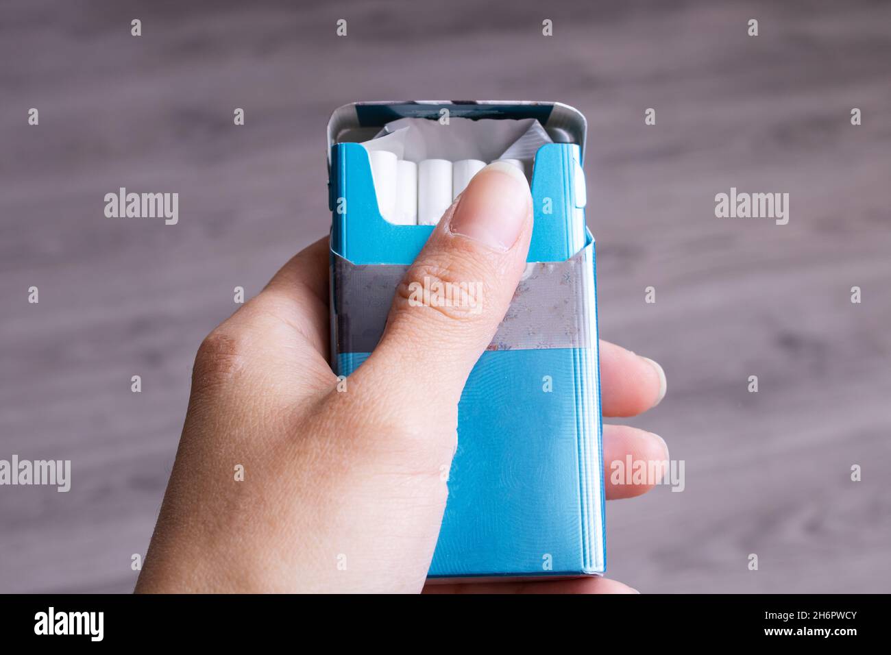 Blue pack cigarettes in hi-res stock photography and images - Alamy