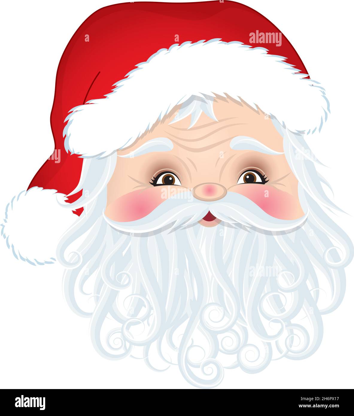Santa Claus Face Stock Vector Image & Art - Alamy