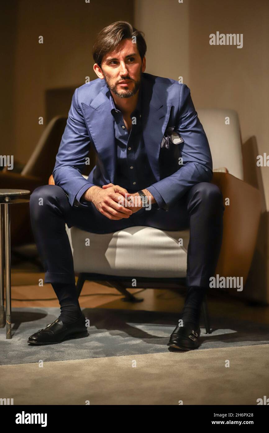 MILAN, Italy- November 16 2021: The designer Andrea Bonini in his Milan ...