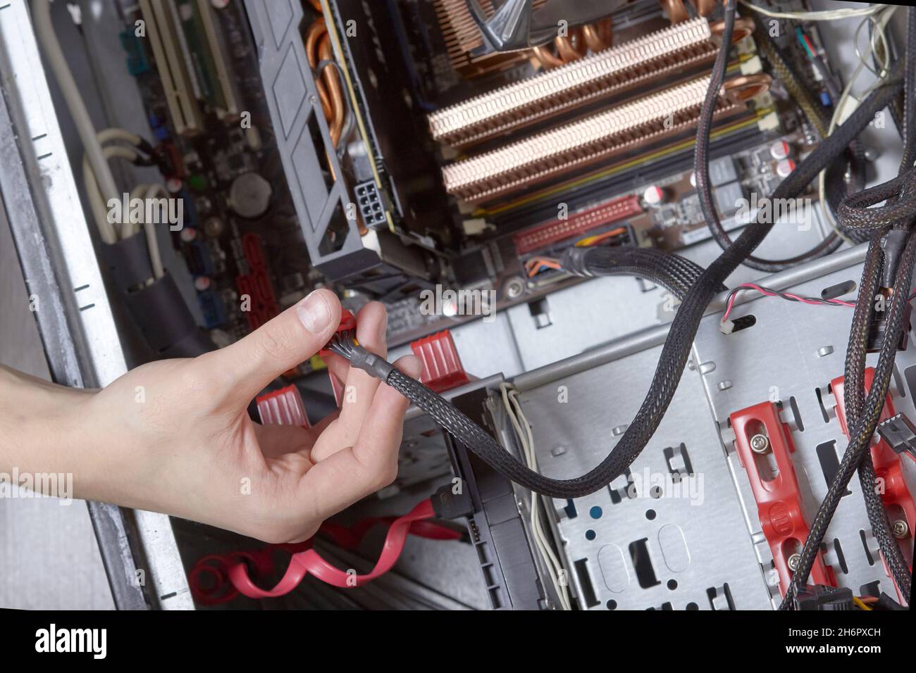 Computer repair cleaning of components, from dust Stock Photo - Alamy