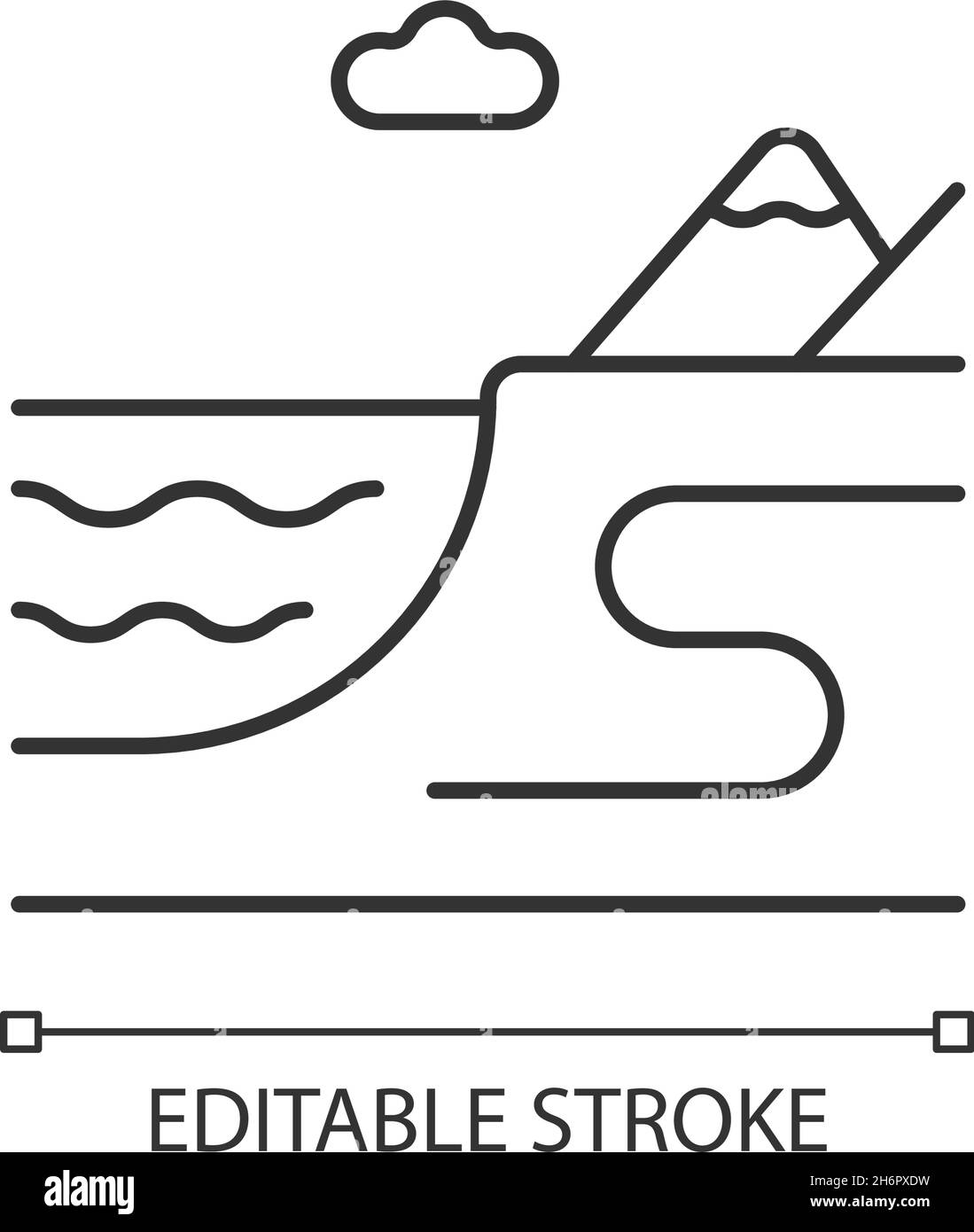 Coastal land linear icon Stock Vector Image & Art - Alamy