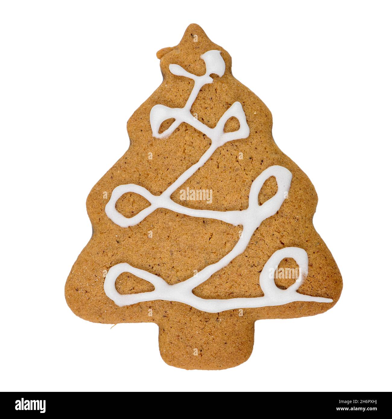 Gingerbread tree isolated on white background. Christmas cookie Stock ...