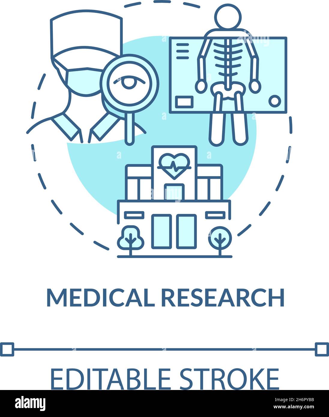 Medical research blue concept icon Stock Vector Image & Art - Alamy