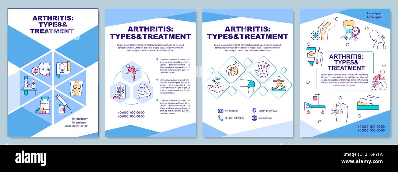 Arthritis types and treatment brochure template Stock Vector Image ...