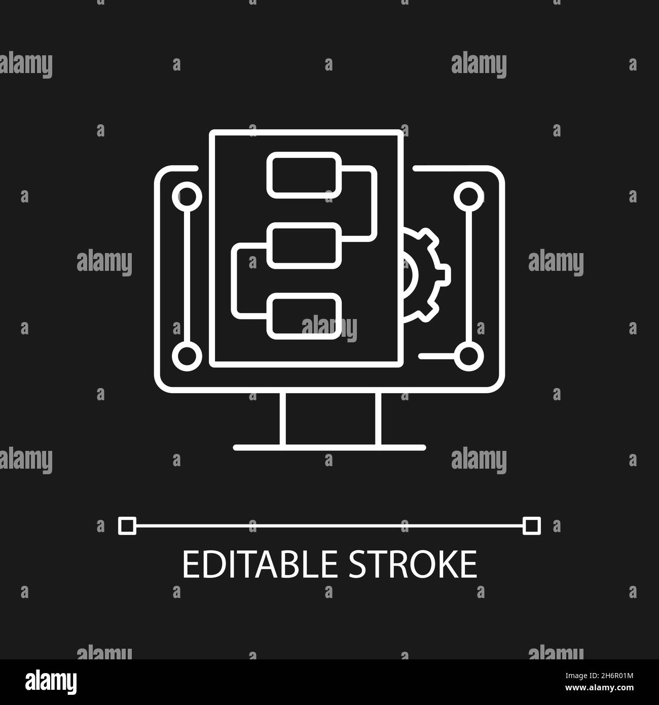 Digital project management white Stock Vector Images - Alamy