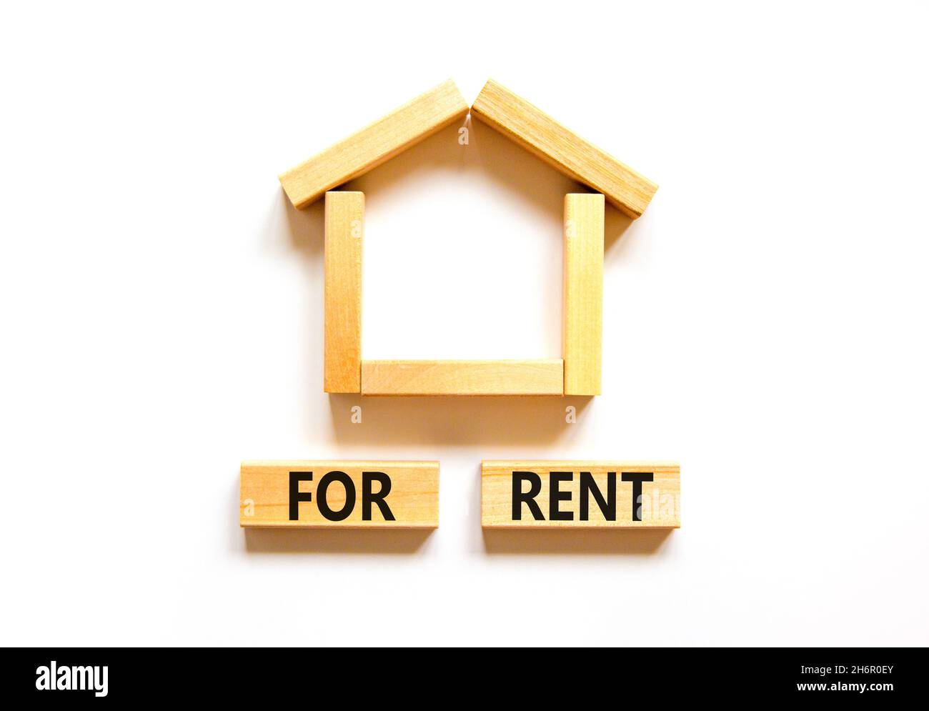 House for rent symbol. Concept words 'For rent' on wooden blocks near ...