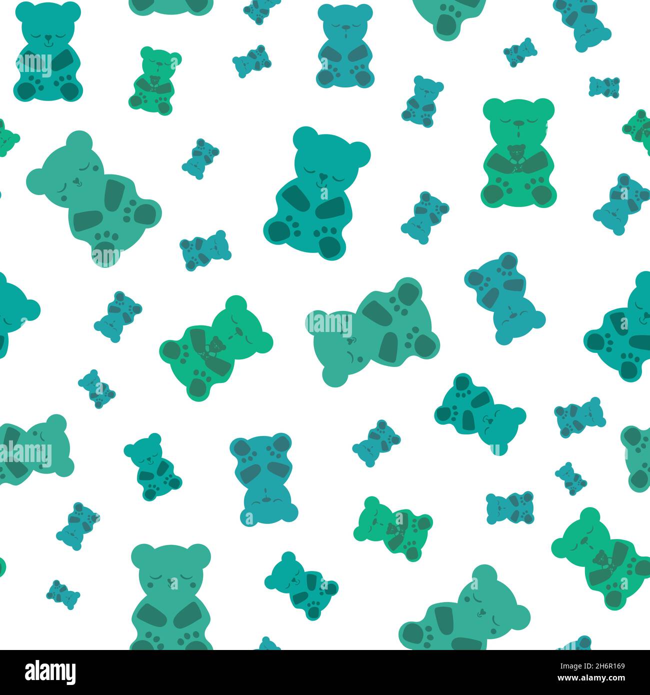 Sleep gummies vector seamless pattern background. Backdrop with gummy ...