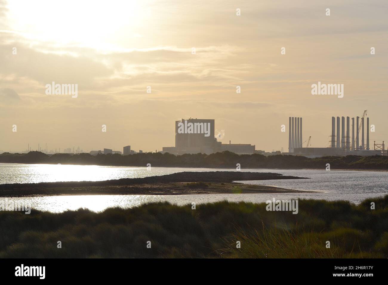 Stunning colour image showing the view across Tees Bay towards the EDF ...