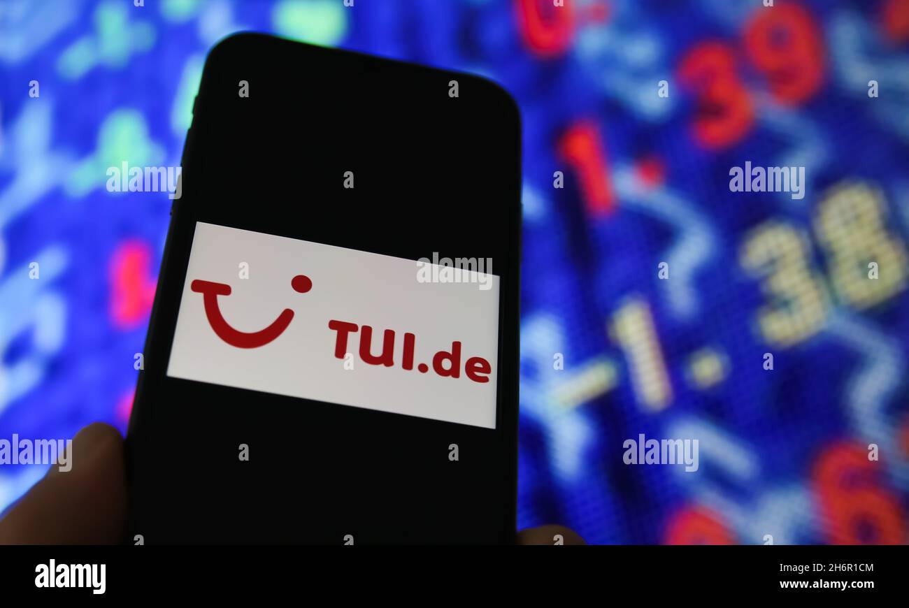 Viersen, Germany - June 6. 2021: Closeup of mobile phone screen with ...