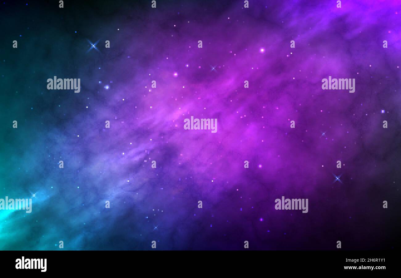 Space background with realistic starry galaxy. Beautiful color cosmos ...
