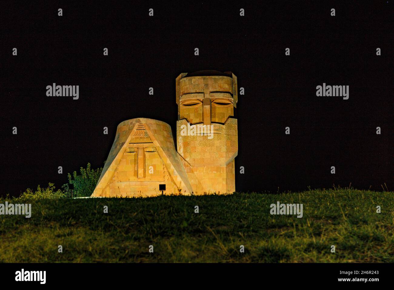 Historical "We Are Our Mountains" monument in Artsakh illuminated at ...