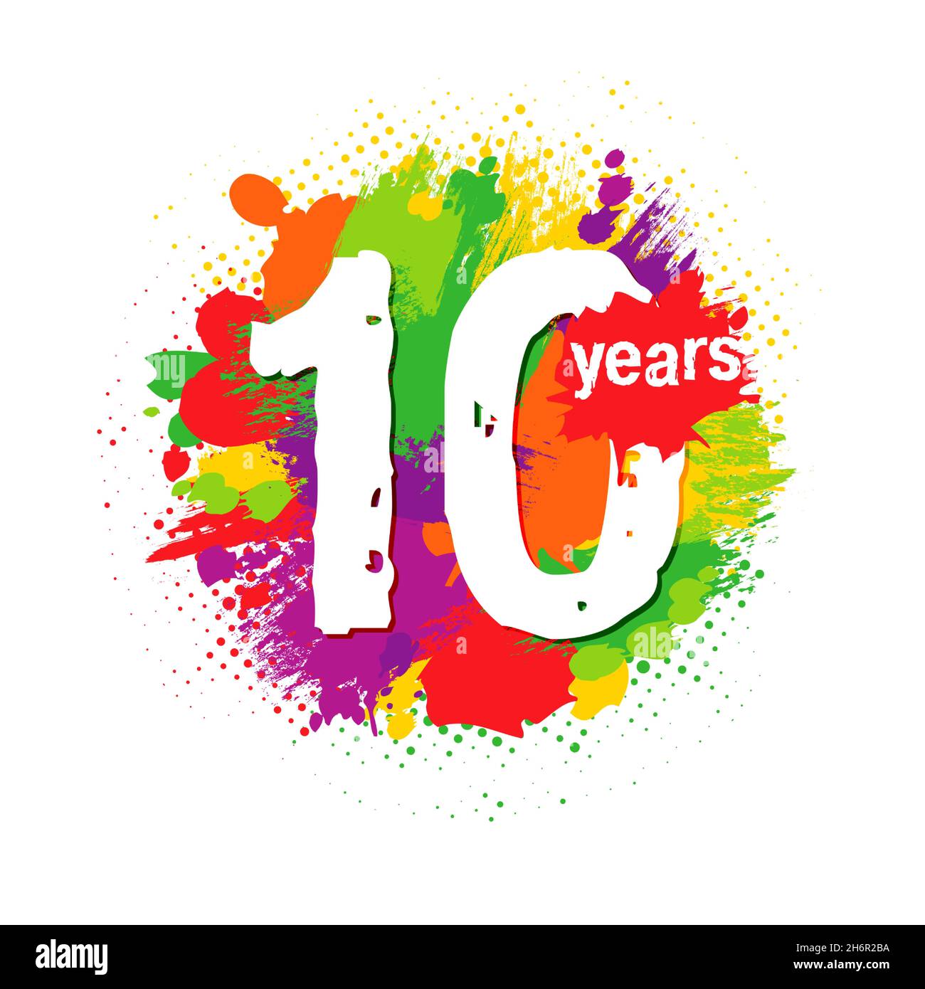 10th anniversary numbers. 10 years old. Up to 10% off logotype concept ...