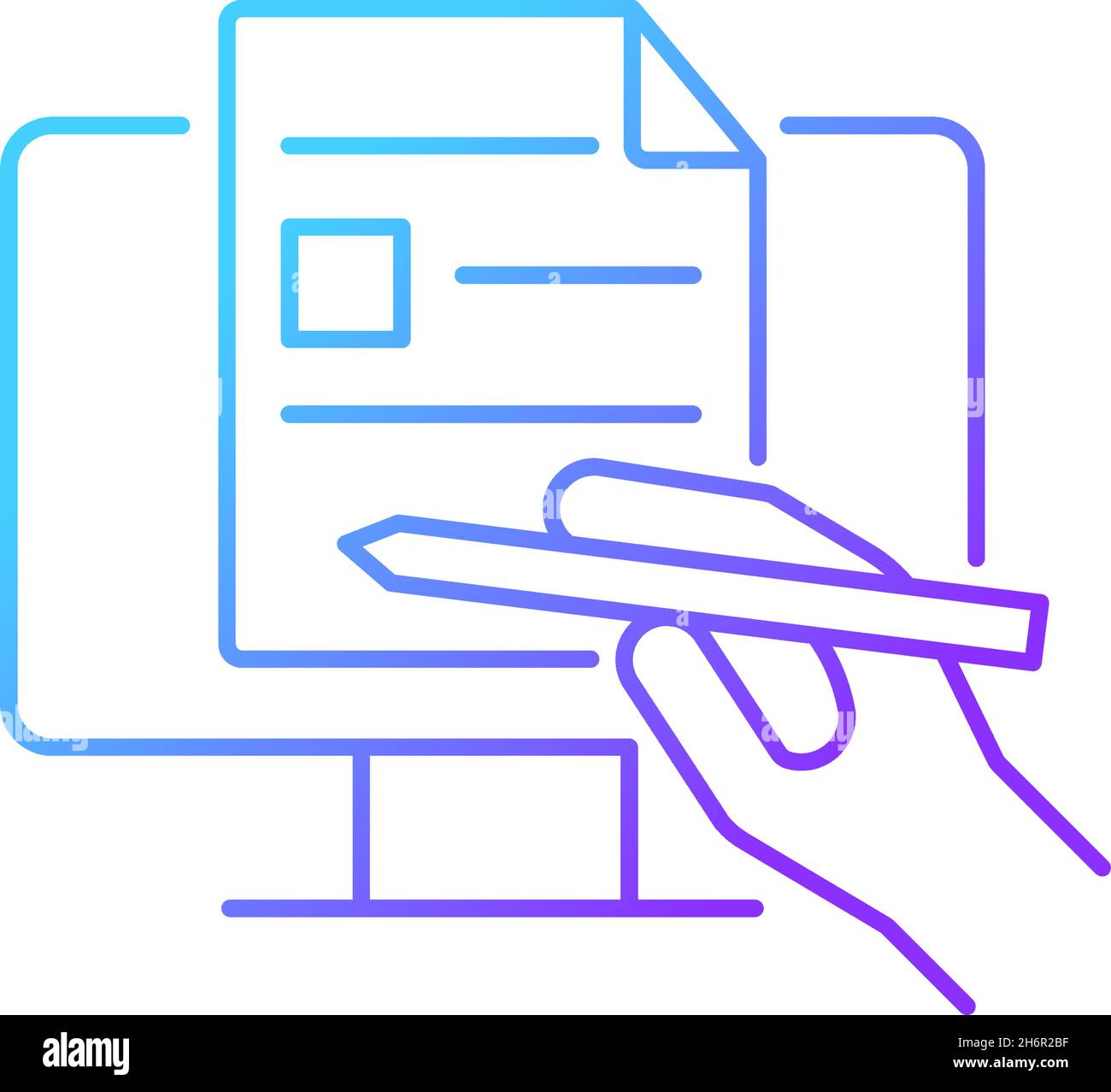 Drawing digital document color Cut Out Stock Images & Pictures - Alamy