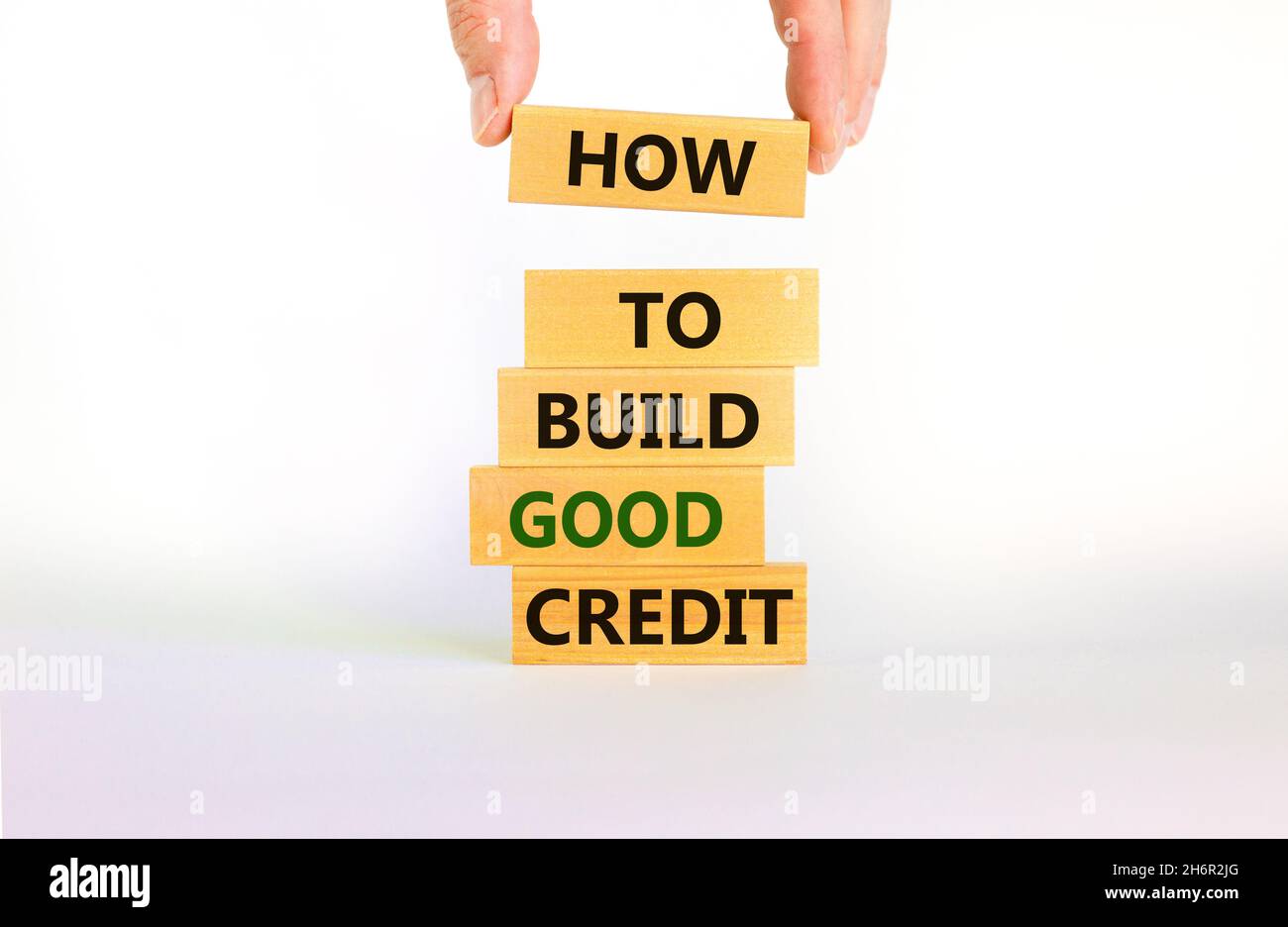 Build good credit symbol. Wooden blocks with words How to build good ...