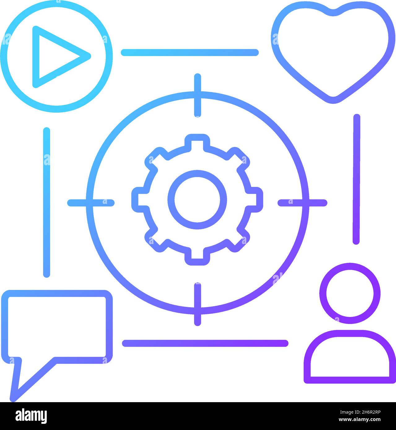 Focus and attention management gradient linear vector icon Stock Vector ...