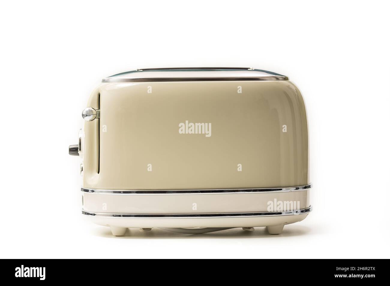 Beige Retro toaster isolated on white background Stock Photo - Alamy