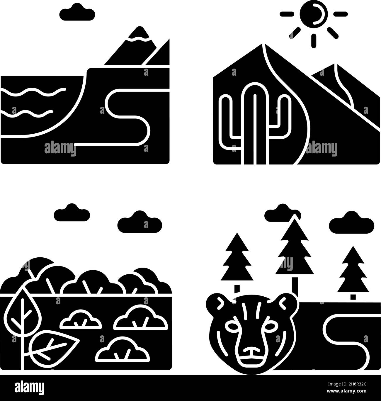 Isolated landforms Black and White Stock Photos & Images - Alamy