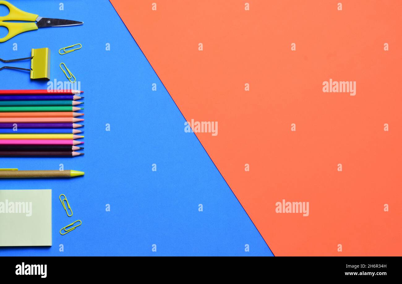 "back to school" concept with miniature school objects Stock Photo - Alamy