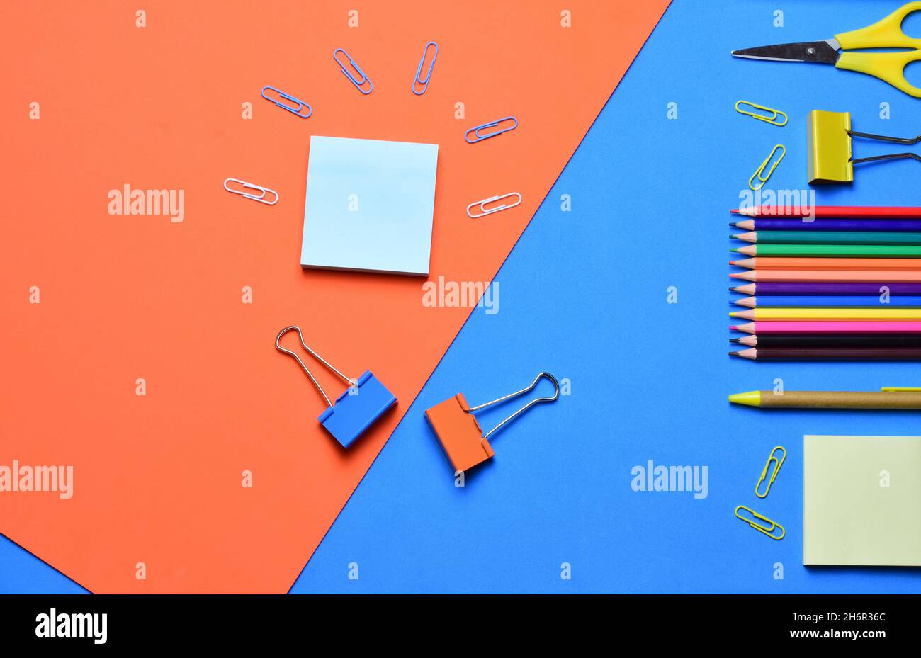 "back to school" concept with miniature school objects Stock Photo - Alamy