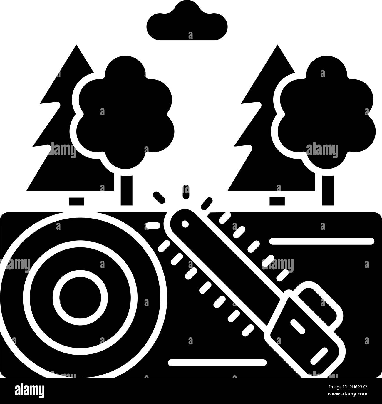 Working forest black glyph icon Stock Vector Image & Art - Alamy