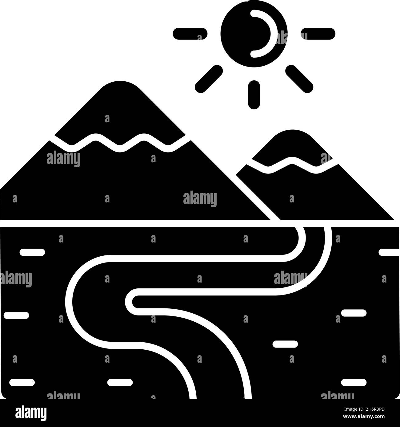 Black river valley Stock Vector Images - Alamy