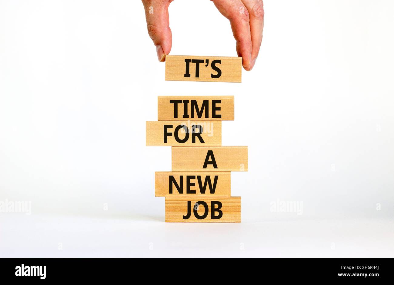 It is time for a new job symbol. Wooden blocks with words It is time ...