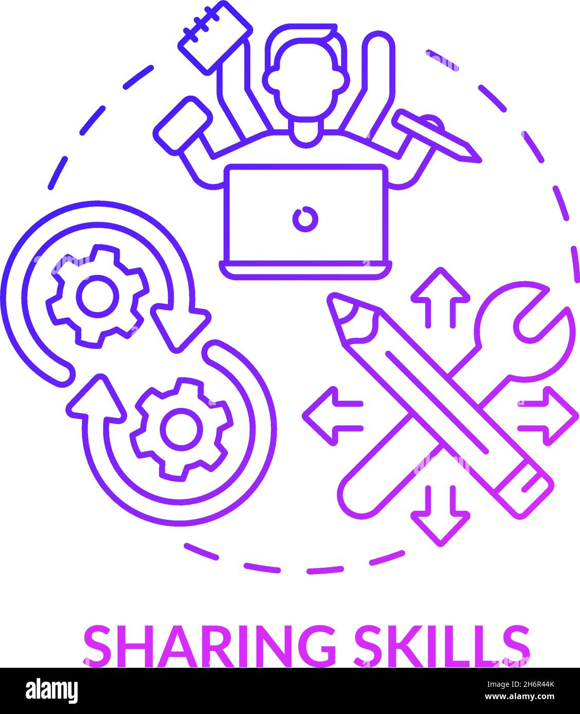 Skillsharing concept icon Stock Vector Image & Art - Alamy