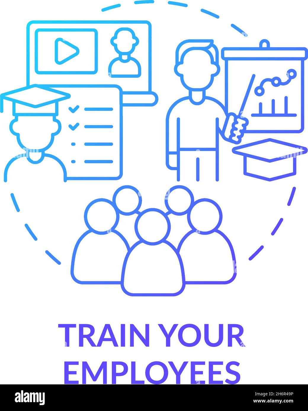 Employees coaching concept icon Stock Vector Image & Art - Alamy