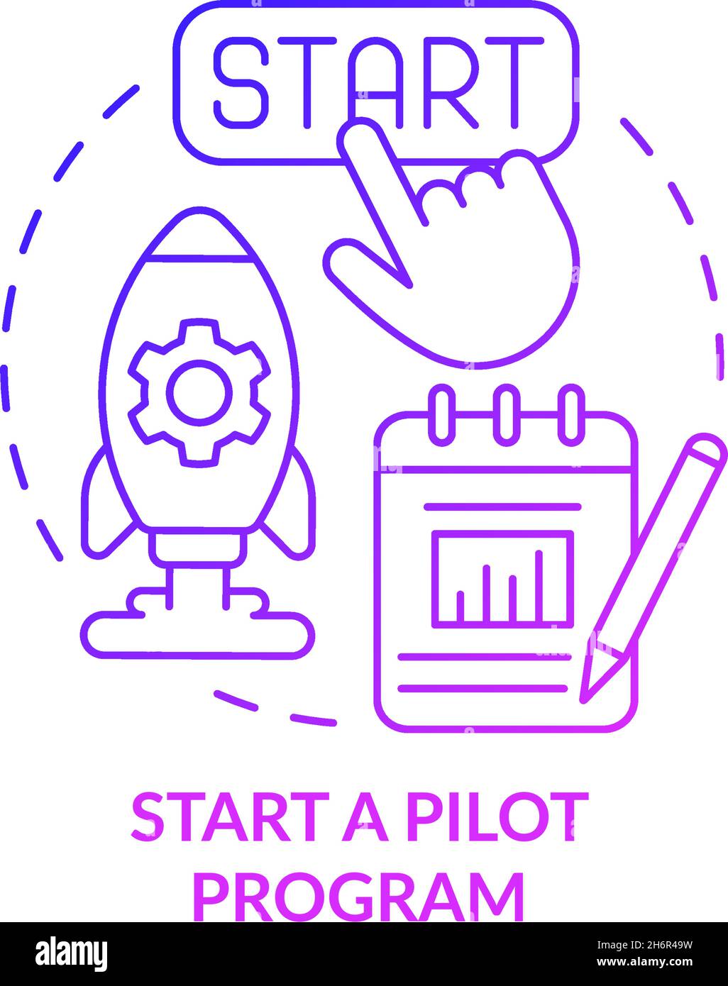 Initiate a pilot program concept icon Stock Vector Image & Art - Alamy