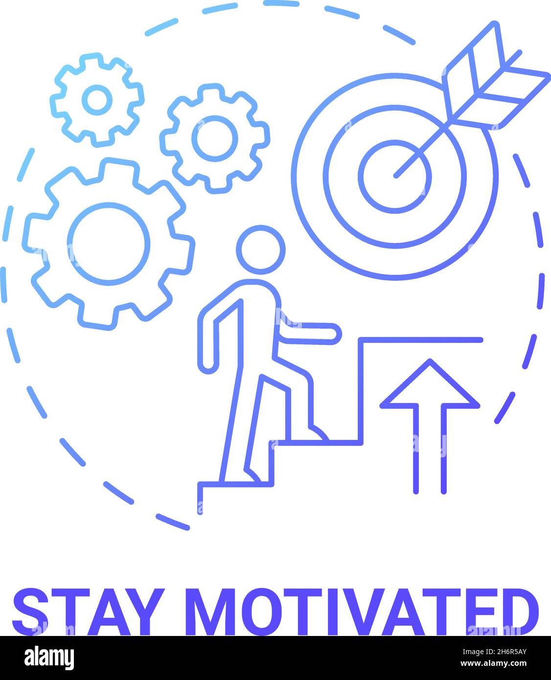 Stay motivated blue gradient concept icon Stock Vector Image & Art - Alamy